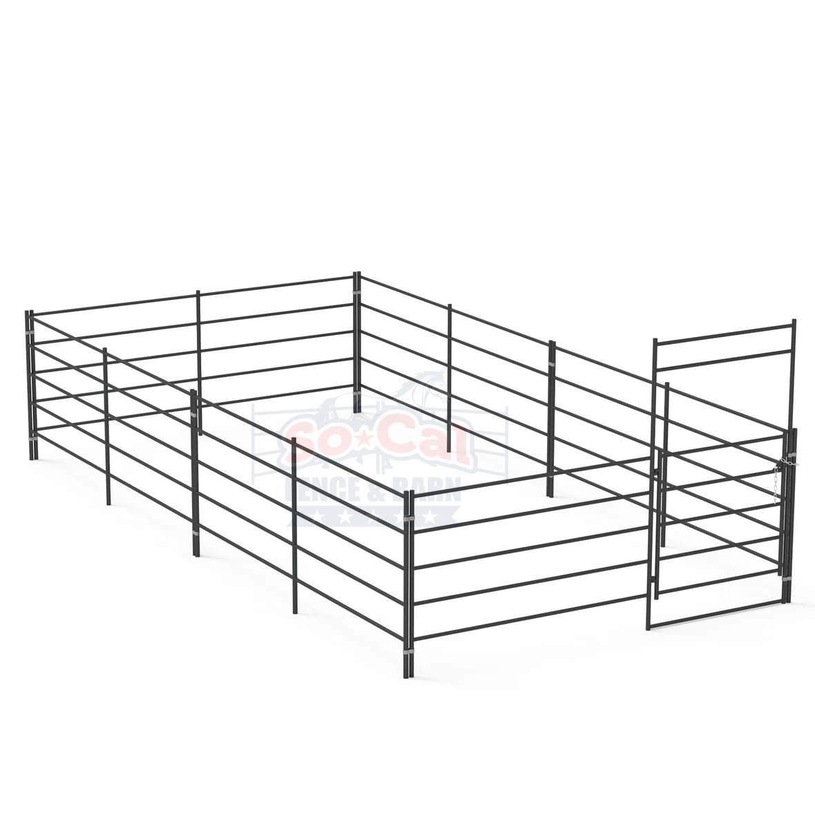 12x24 Horse Stall DIY Kit (5-Rail) | 14-Gauge - Made in USA | Arizona ...