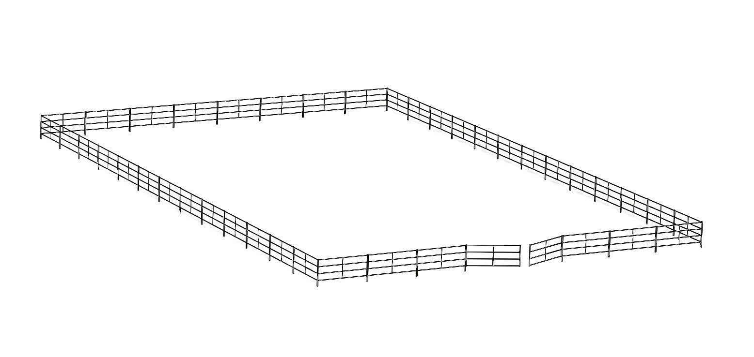 80 Ft X 120 Ft Riding Arena (5 Rail) | Arizona Fence and Barn LLC