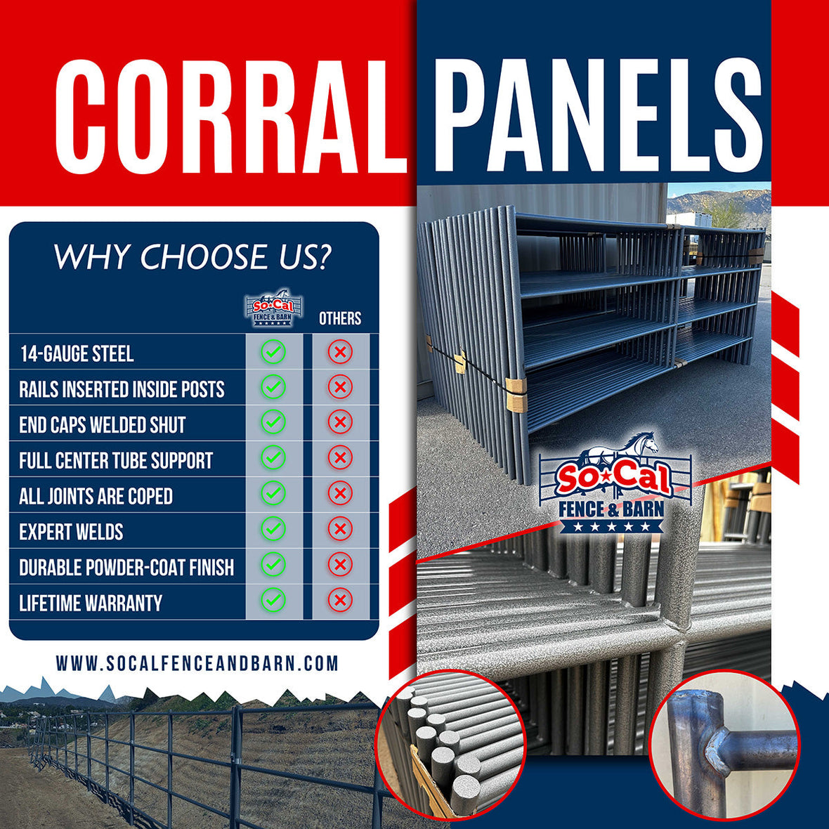 Horse Corral Panels for Sale | 14-Gauge Steel, 10ft & 12ft Sizes ...